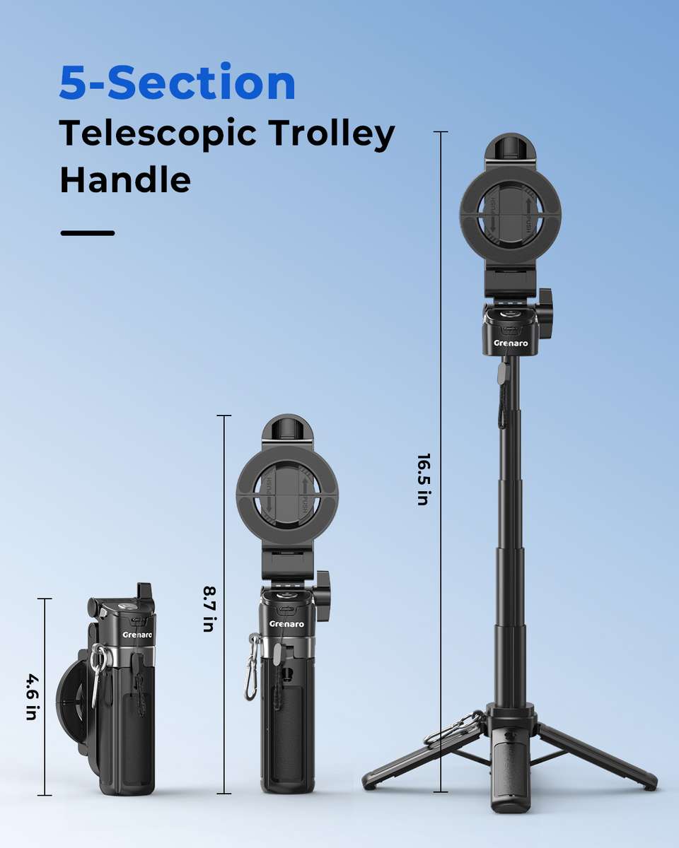 GRENARO Tripod for Mobile, 2-in-1 Magnetic\Clamp Combo Tripod ...