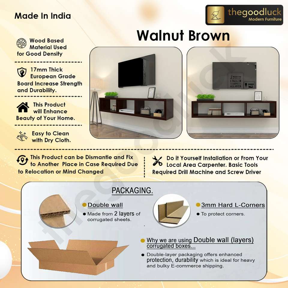 TheGoodLuck Floating TV Stand for 65 Inch TV Shelf Media TV Console for ...