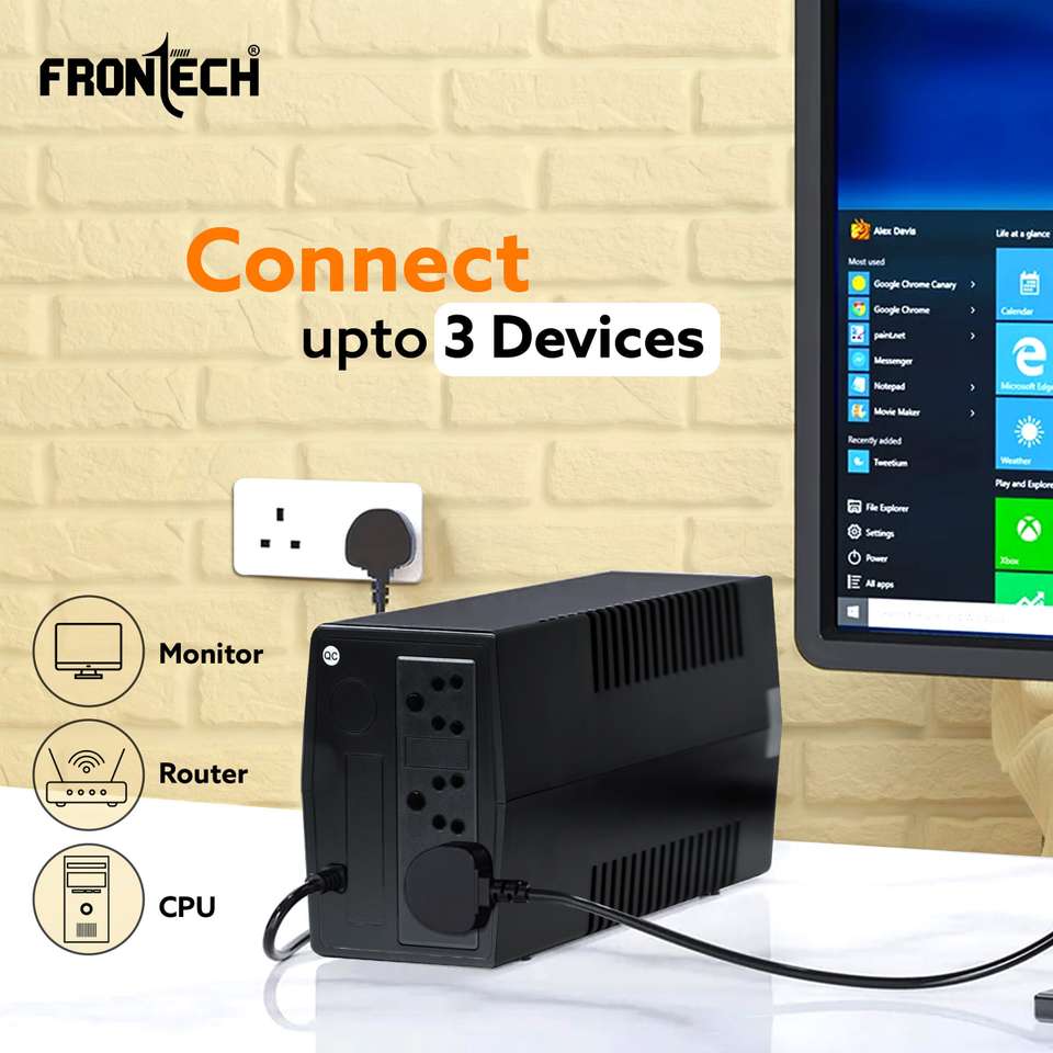 Frontech FT 2564 Static Converter UPS Electra Plus 600VA/360W 2564 220 ...