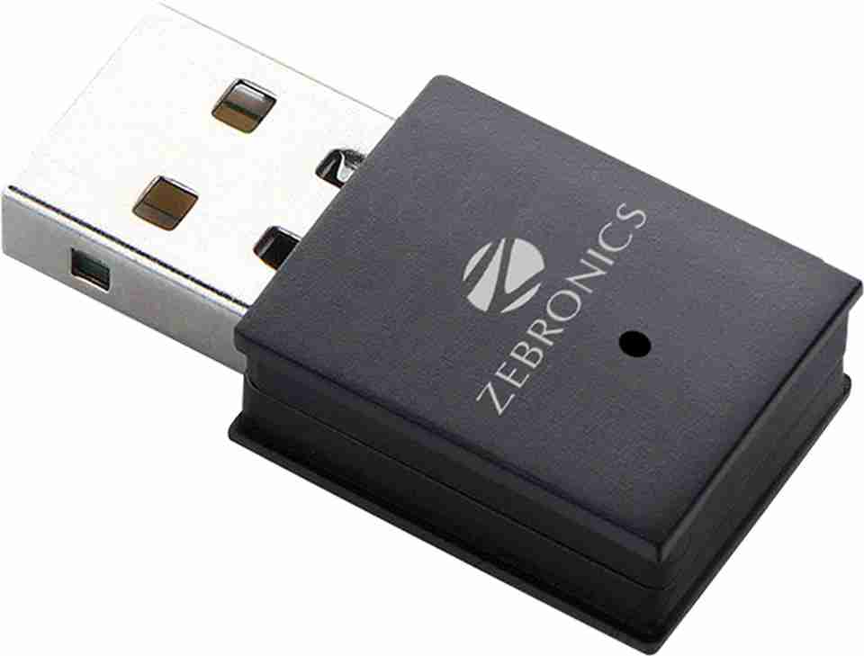 ZEBRONICS USB300WF1 Mini adapter Supports 300Mbps Wireless data ...
