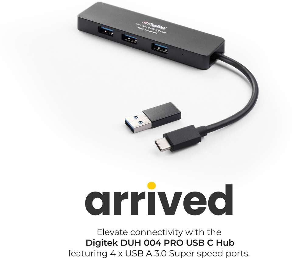DIGITEK DUH 004 PRO DUH 004 PRO High Speed USB C Hub with 4 USB Ports ...