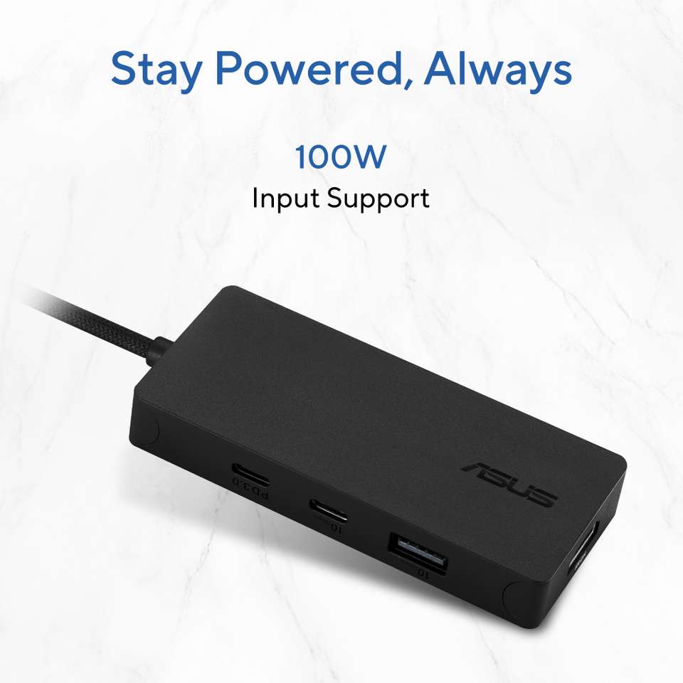 ASUS USB Hub 4-in-1 USB-C Dock, with 4K@60Hz HDMI 2.1, Type C Devices ...