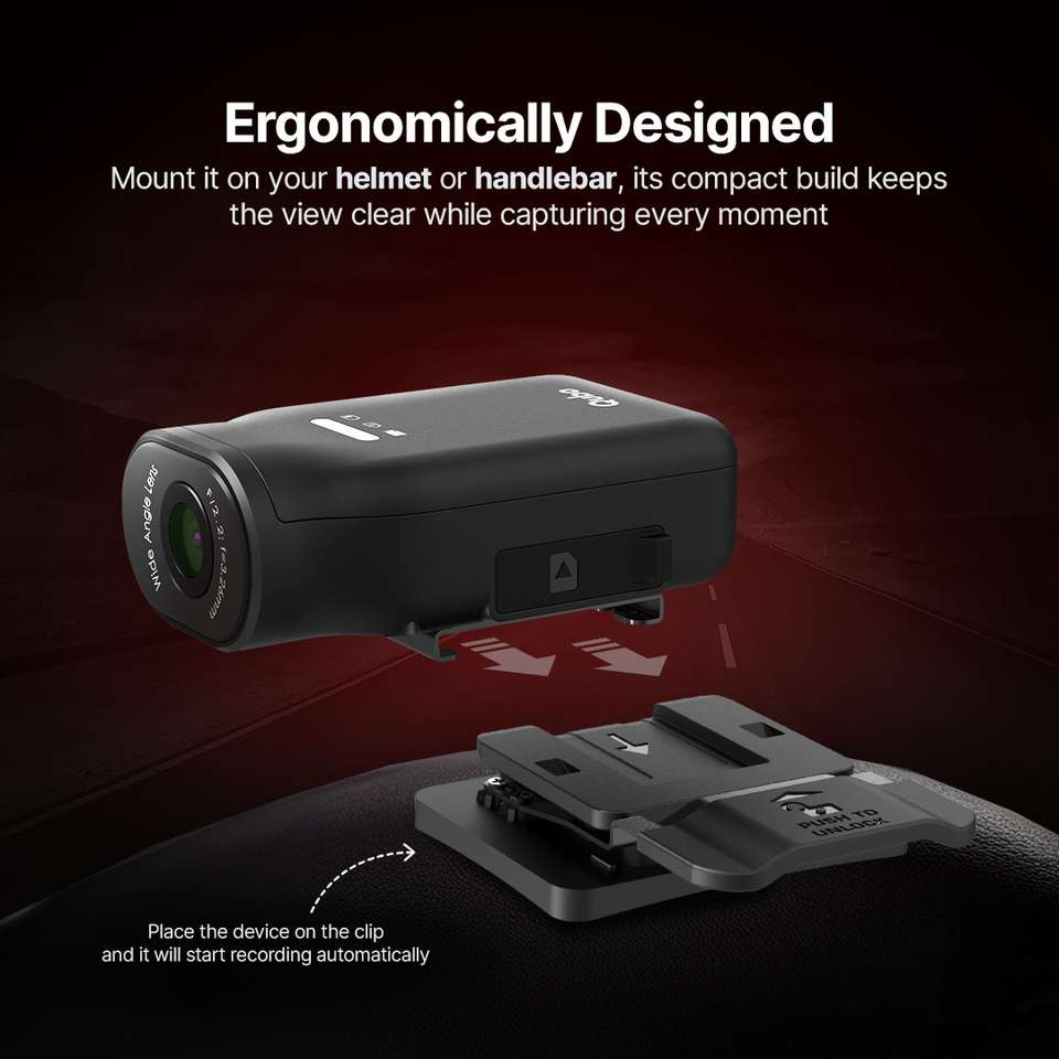 Qubo Smart Bike Cam Pro| 2K 3MP| NightPulse Vision| 2000mAh| 124? FOV ...