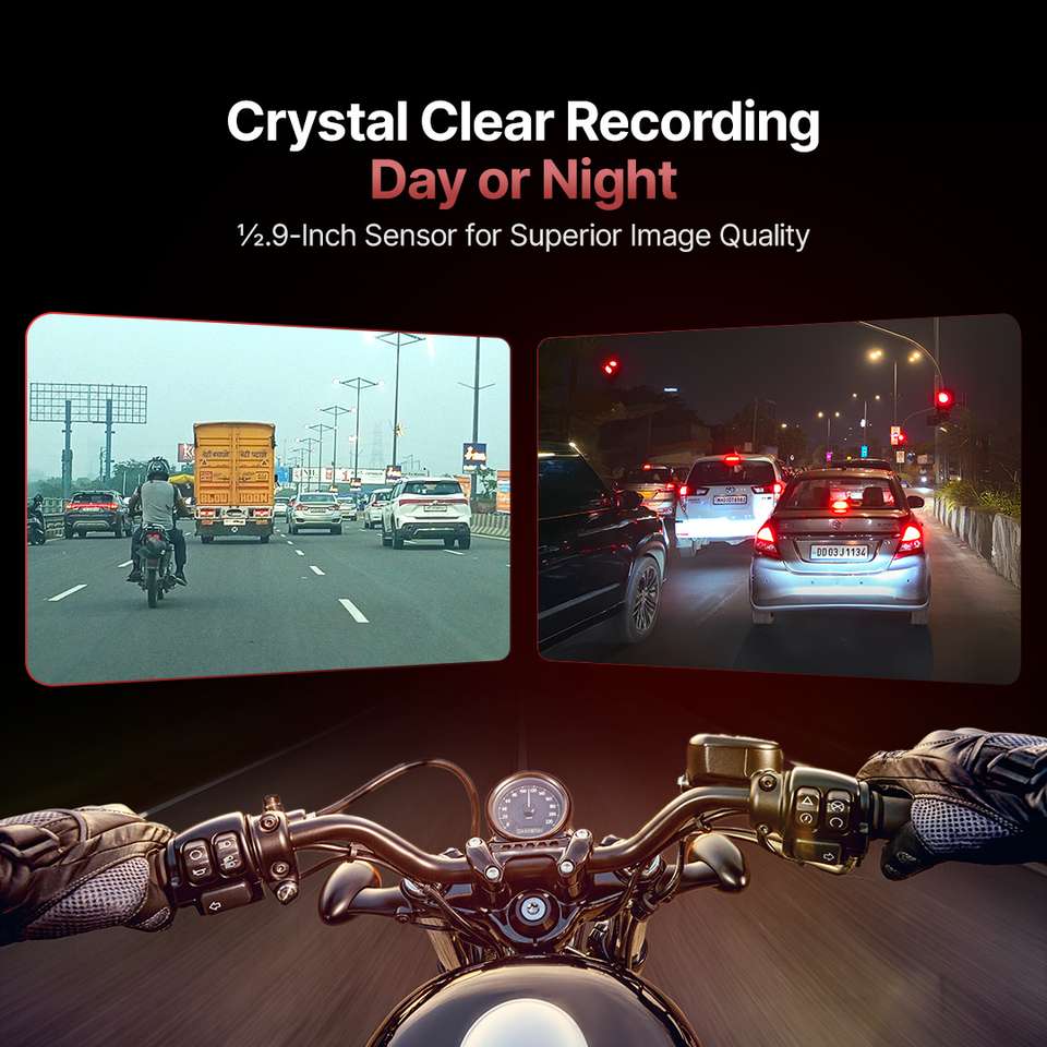 Qubo Smart Bike Cam Pro| 2K 3MP| NightPulse Vision| 2000mAh| 124? FOV ...