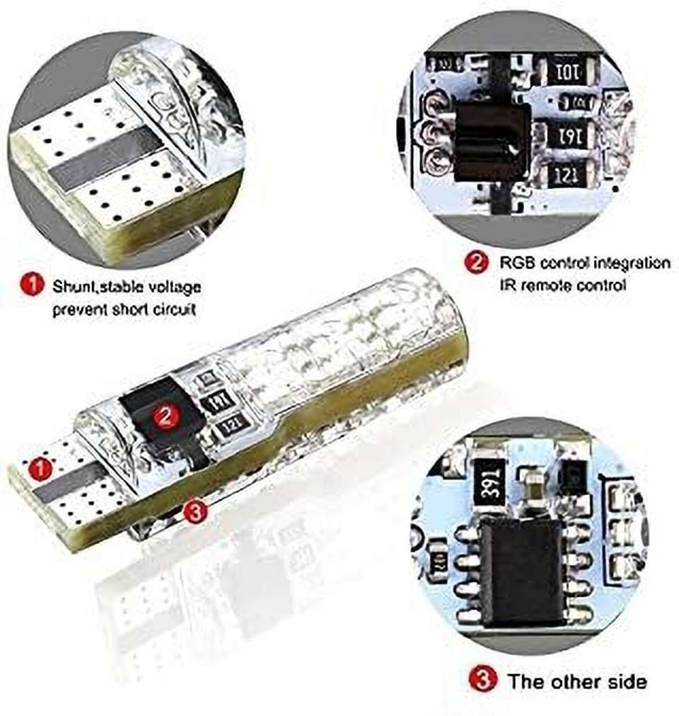 AUTOELITE LED Parking Bulb with IR Remote Pack of 2 lights New Edition ...