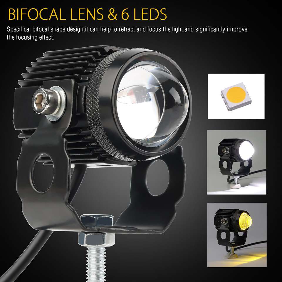 GONAMA Universal Fog Light Lamp Projector Mini driving Spotlight ...