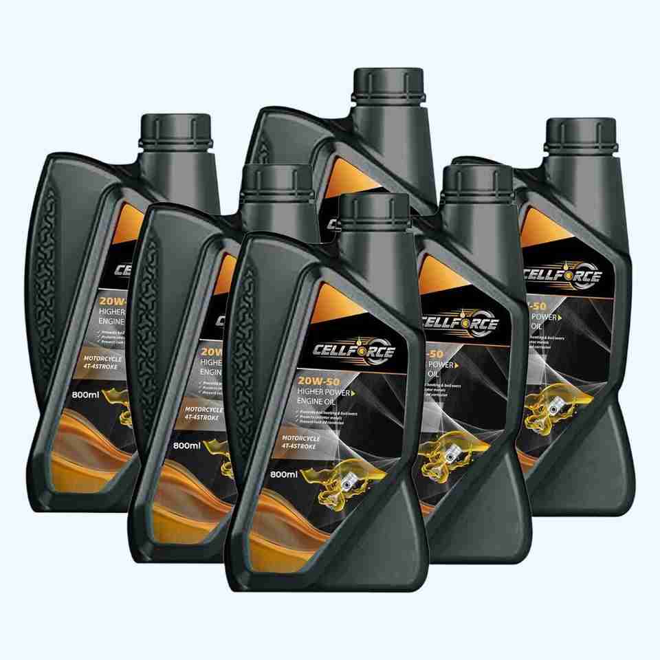 CELLFORCE 20W50 Engine Oil (4800ml) 4T Bike & Cars Oil - Synthetic High ...