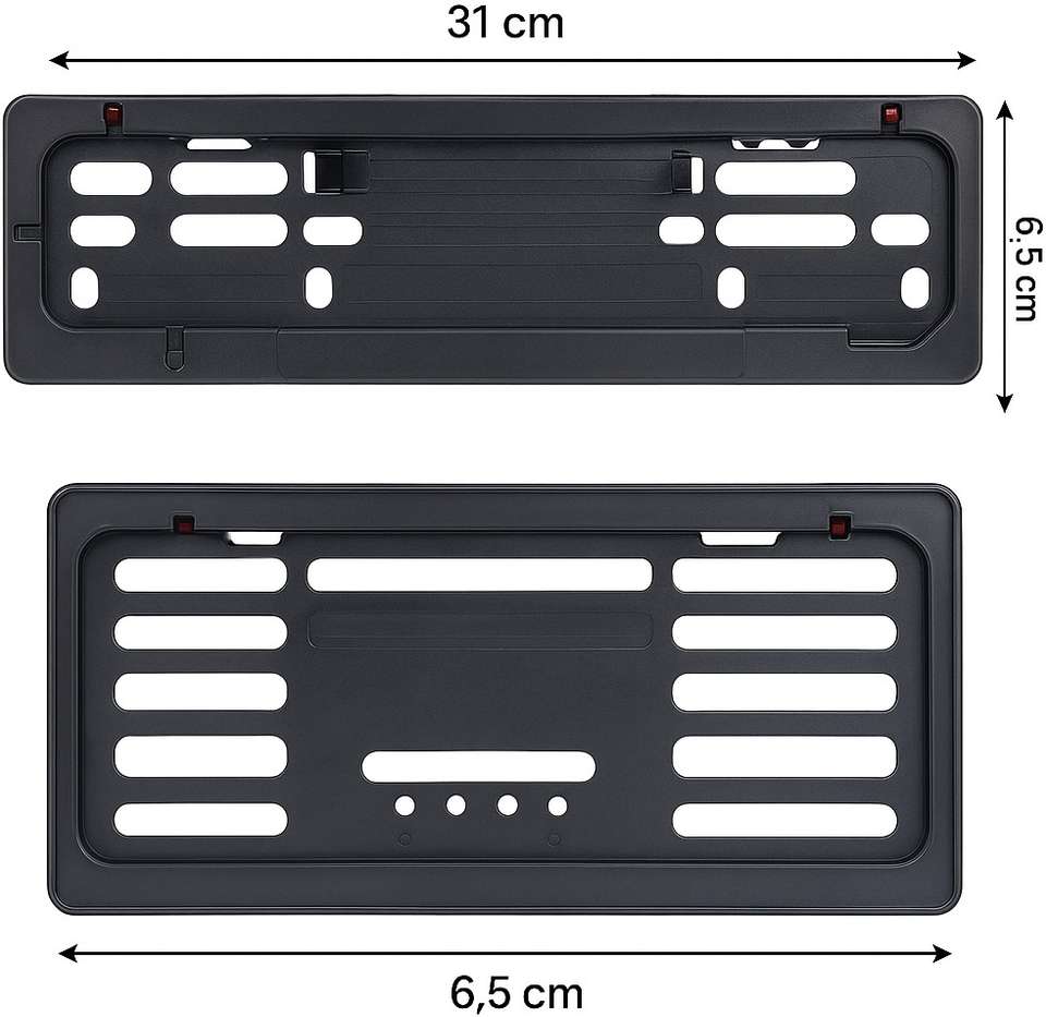 JMA TRADING Plastic Number Plate Holder with Red Corners for Freedom ...