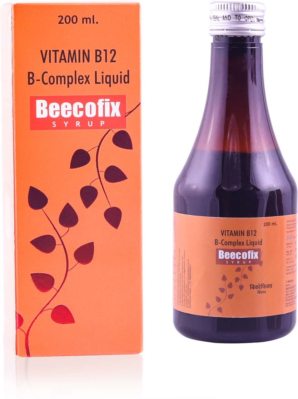 BEECOFIX Vitamin B12 B-Complex Syrup for Boosts Immunity Vitamins B1 ...