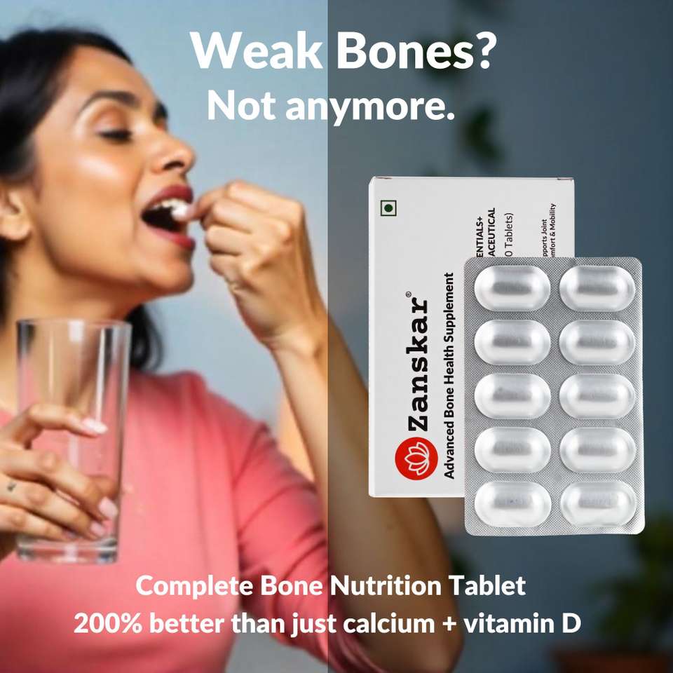 Zanskar Advanced Bone Repair Tablet (1200mg) with Calcium, Vitamin D3 ...