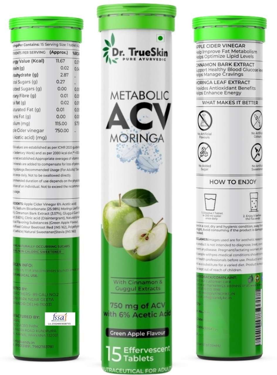 Dr. Trueskin ACV Moringa (Green Apple) For Weight Care & Cravings ...