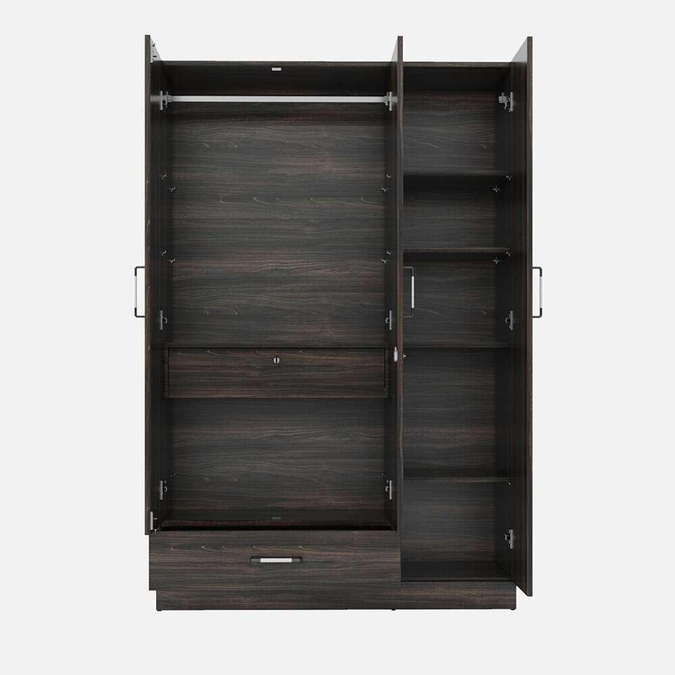 Wakefit Gingham Engineered Wood 3 Door Wardrobe Price in India - Buy ...
