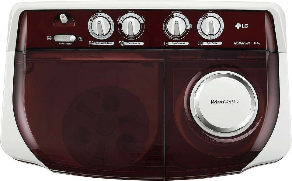 LG 8 kg 5 Star with Roller Jet Pulsator with Soak, Wind Jet Dry and Rat ...