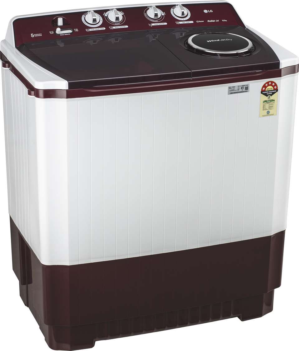 LG Electronics 10.5 kg Semi Automatic Top Load Washing Machine Maroon ...