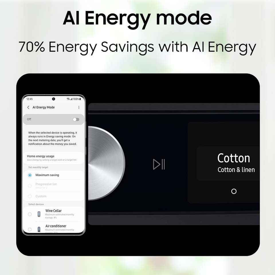 Samsung 9 kg 5 Star, AI Ecobubble, Super Speed, Wi-Fi, Hygiene Steam ...