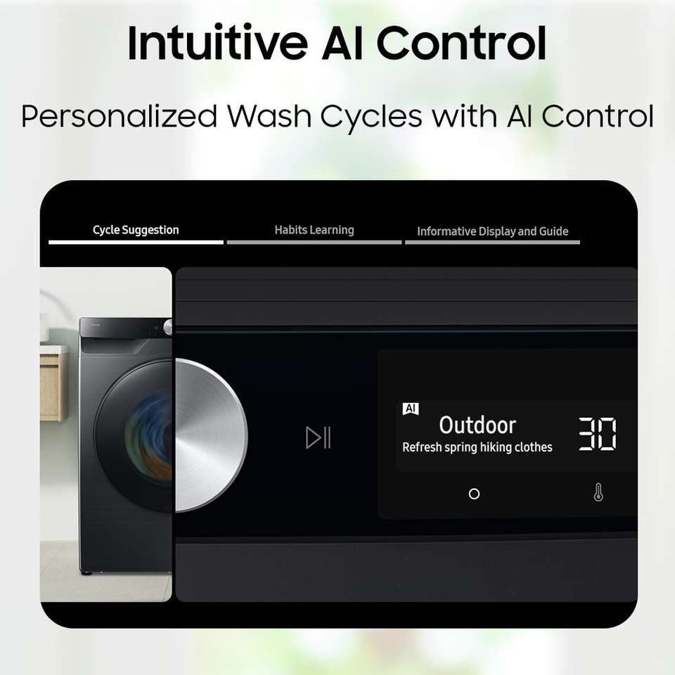 Samsung 12 kg 5 Star, AI Control, AI Ecobubble, Super Speed, Wi-Fi ...