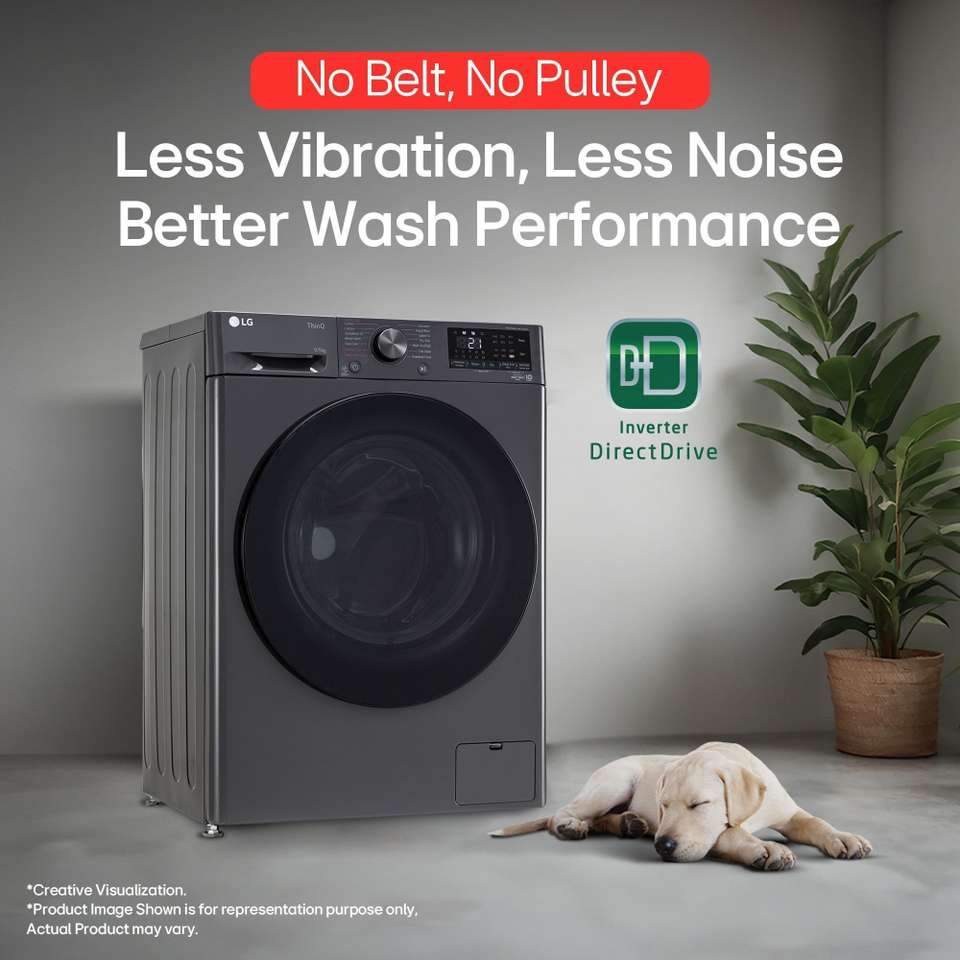 LG 9/5 kg Washer with Dryer AI Direct Drive Technology, Wi-Fi Enabled ...