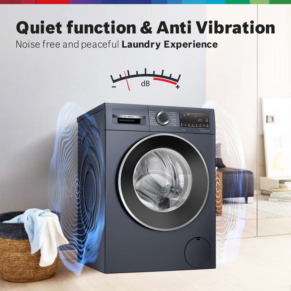BOSCH 10 kg Fully Automatic Front Load Washing Machine Black, Grey ...