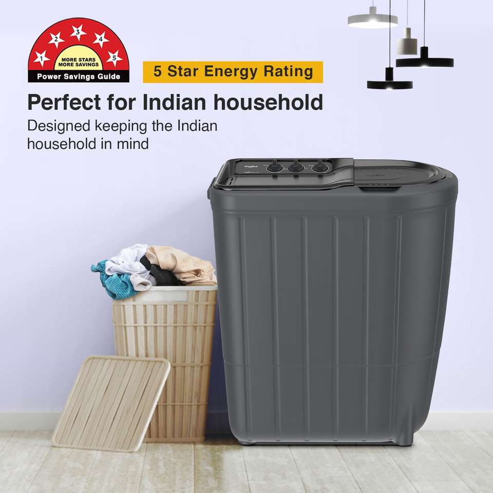 Whirlpool 7 kg 5 Star,Turbo Scrub Technology Semi Automatic Top Load ...