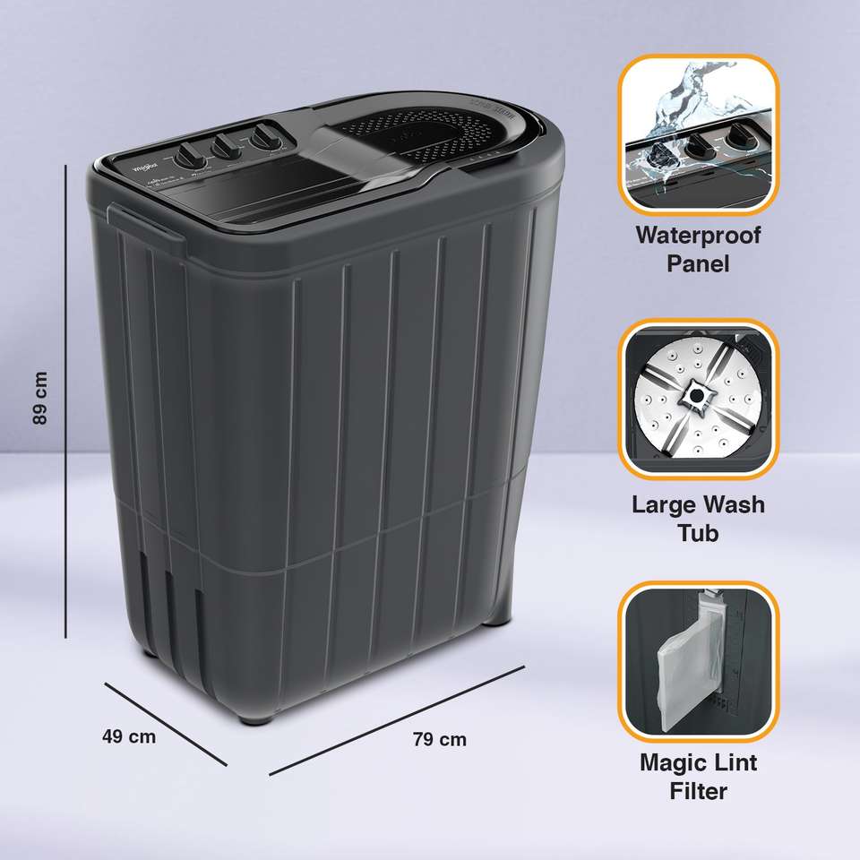 Whirlpool 7 kg 5 Star,Turbo Scrub Technology Semi Automatic Top Load ...