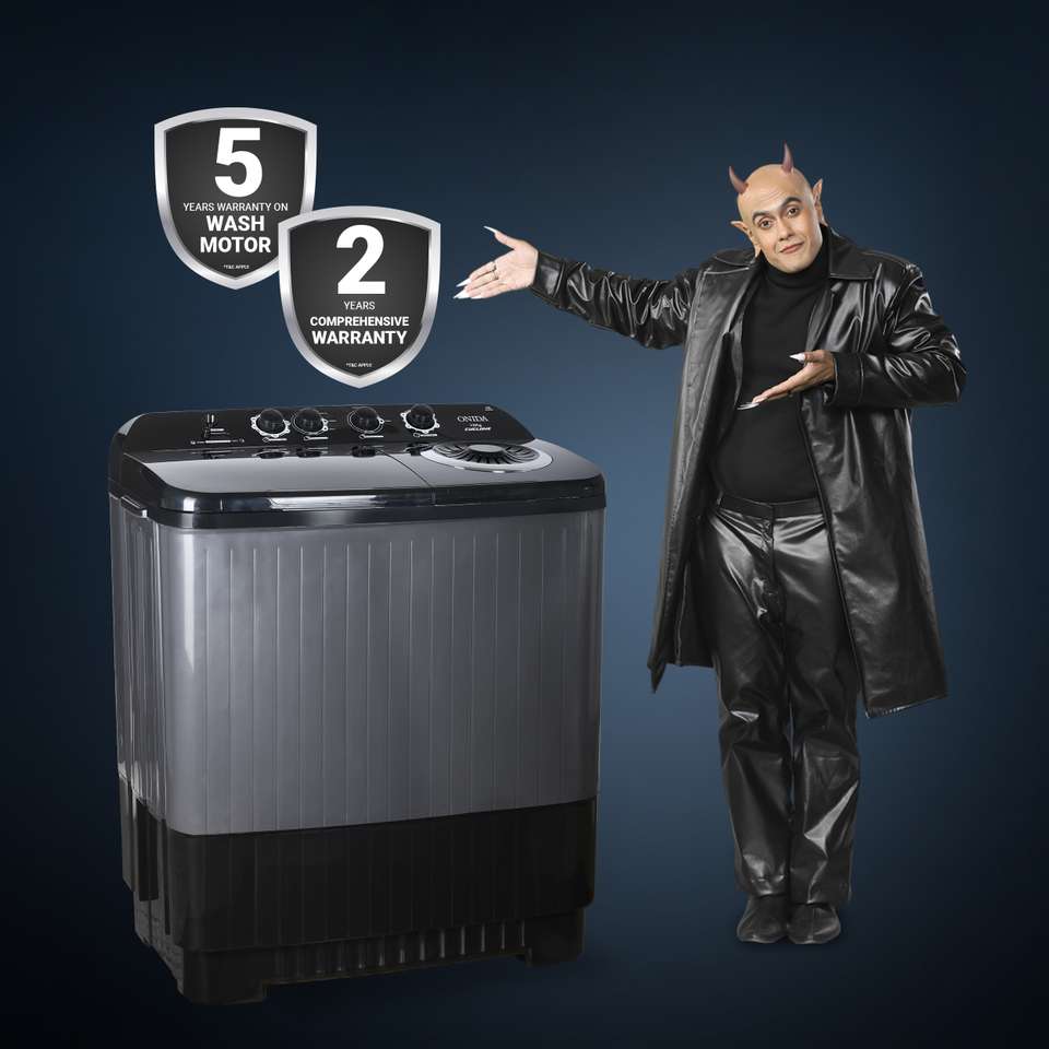 ONIDA 12 kg 5 star Semi Automatic Top Load Washing Machine Black, Grey ...