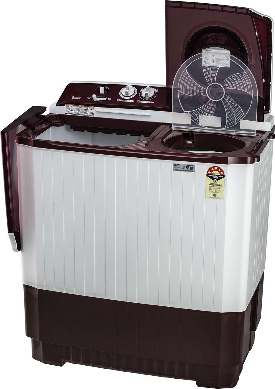 LG Electronics 10.5 kg Semi Automatic Top Load Washing Machine Maroon ...