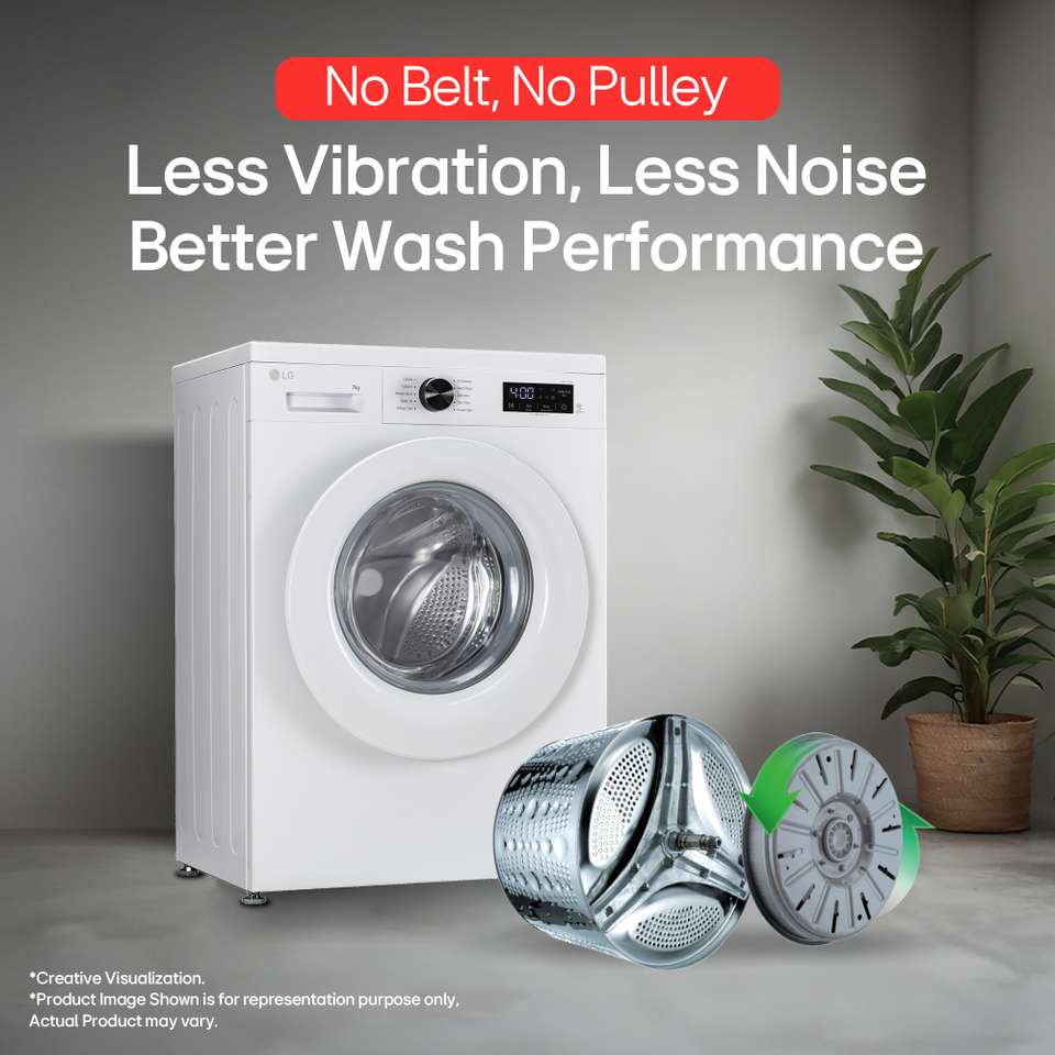 LG 7 kg 5 Star, Allergen free with Steam, Inverter Direct Drive - Less ...