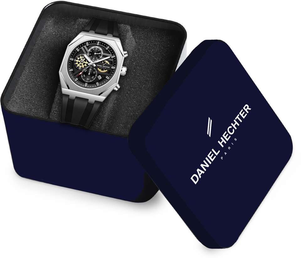 DANIEL HECHTER Model DHM1007 Analogue Silver Dial Men's Watch Analog ...