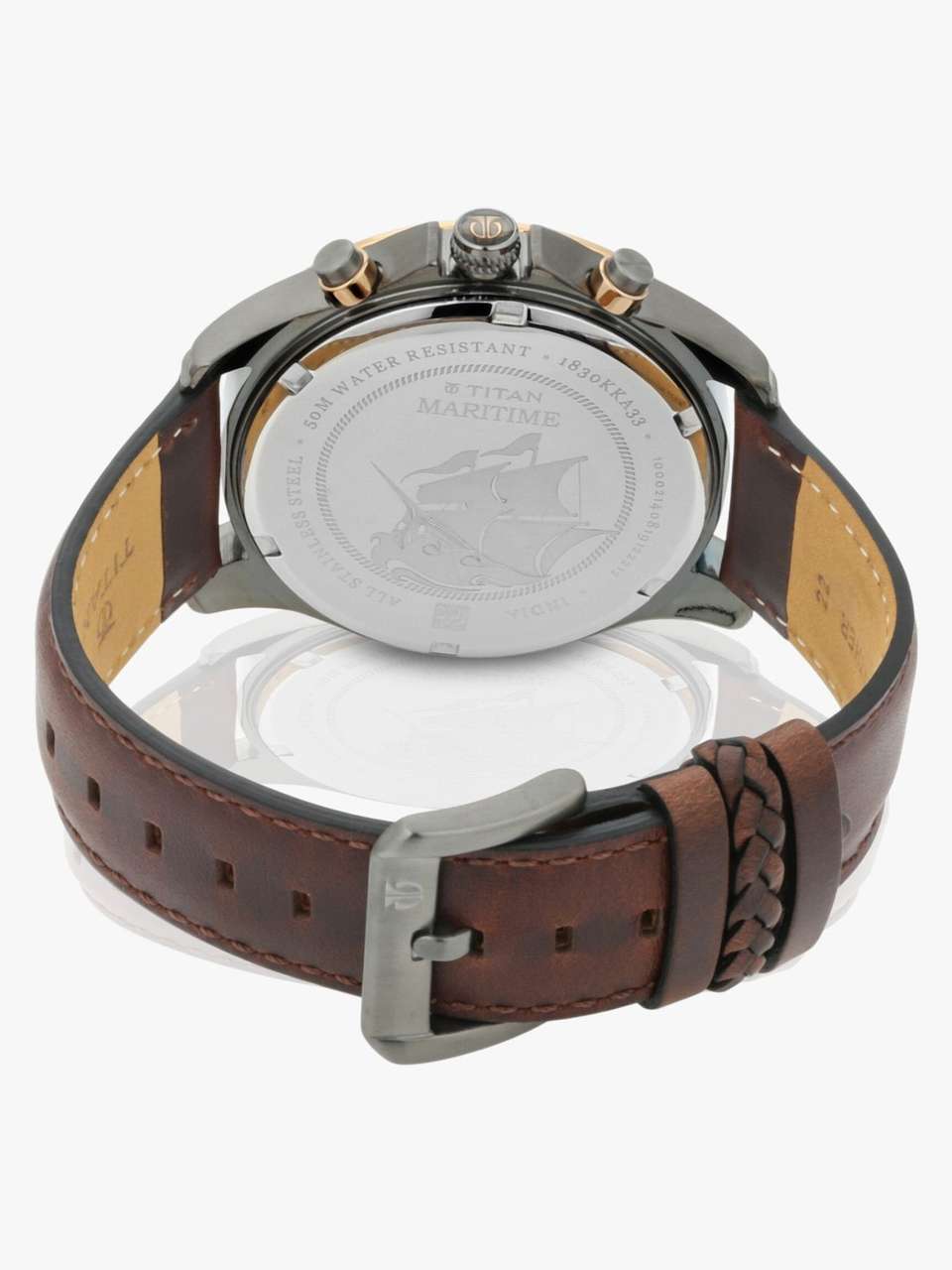 Titan NQ1830KL02 Titan Maritime Pro Chronograph Green Dial Brown ...