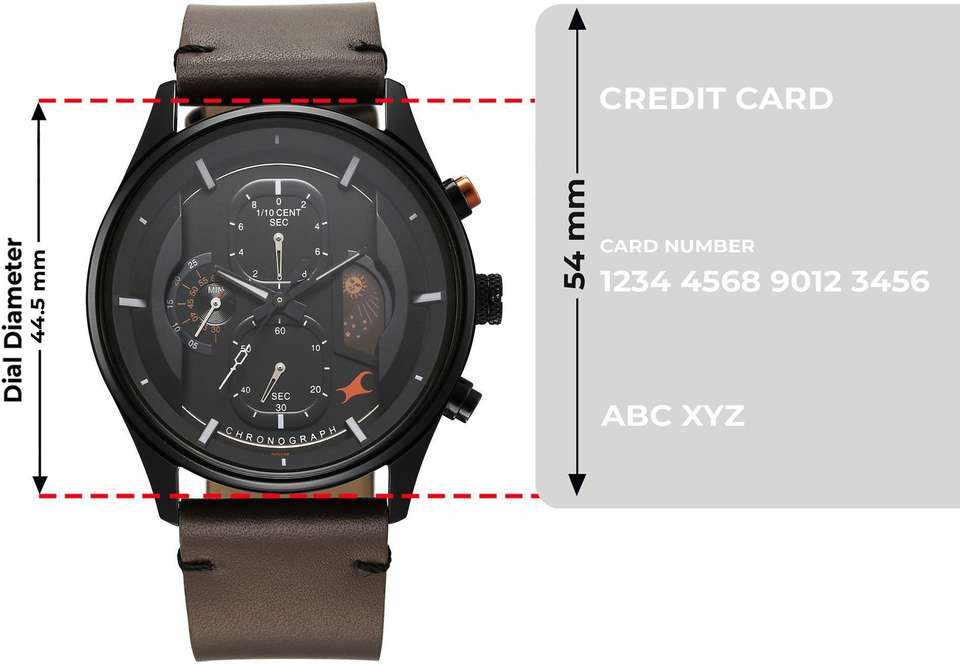 Fastrack Fastrack Opulence Chronograph Black Dial Brown LeatherStrap ...