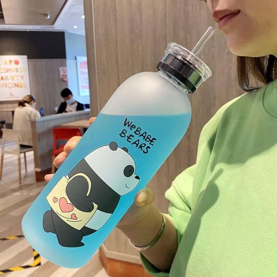 Flipkart.com | DHYAN HUB Cute Cartoon Bear Series 1000 ml Water Bottle ...