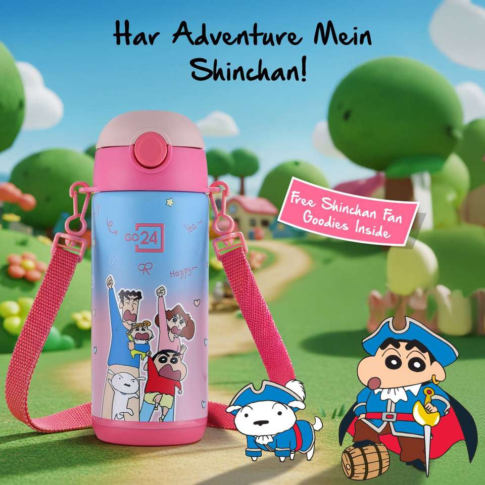 Flipkart.com | Go24 Crayon Shinchan Kids school sipper water bottle ...