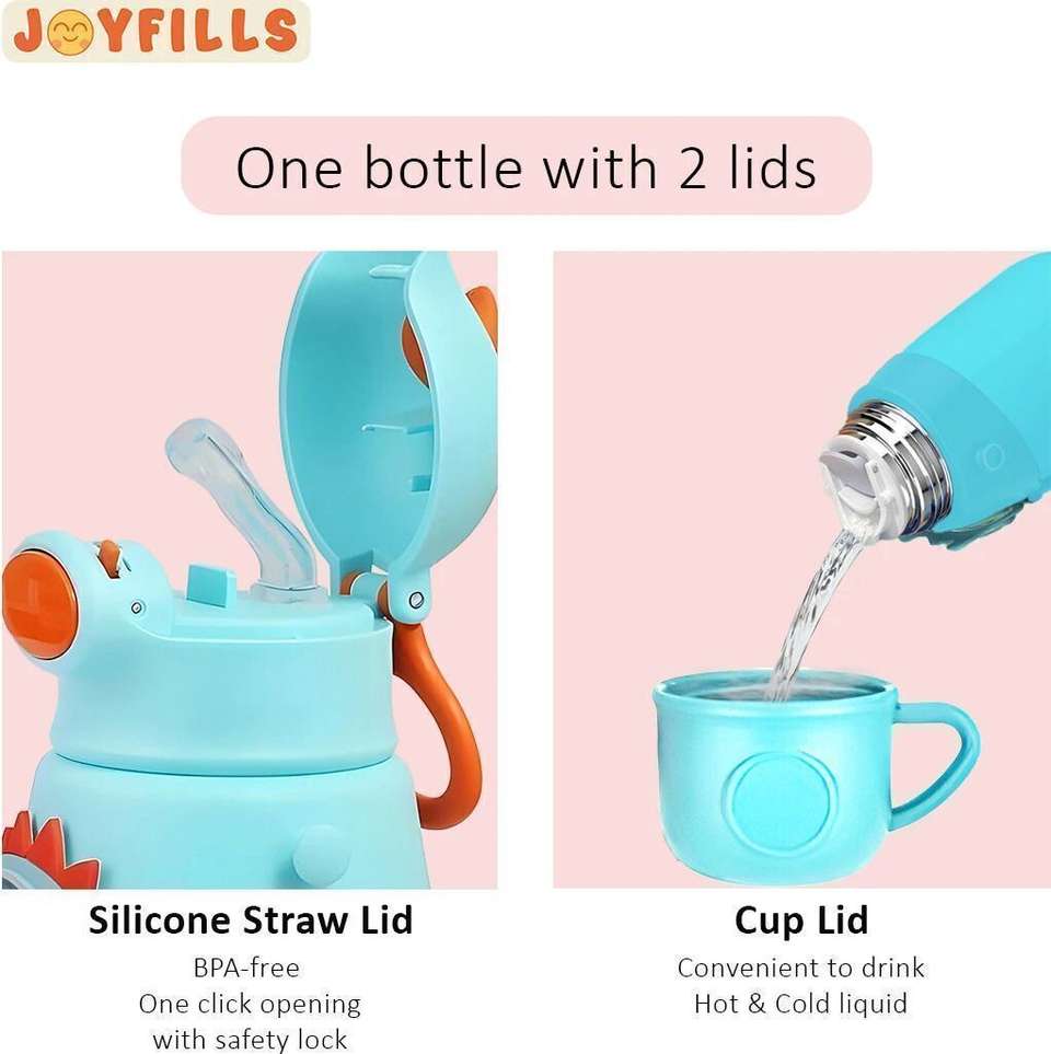 Flipkart.com | JOYFILLS 3D Animal Kids Sipper Bottle | SUS 316 Steel ...