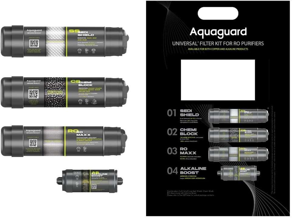 SHOPSWELLS AQUA-GUARD. ORIGINAL KIT white plastic,with Sediment, Carben ...