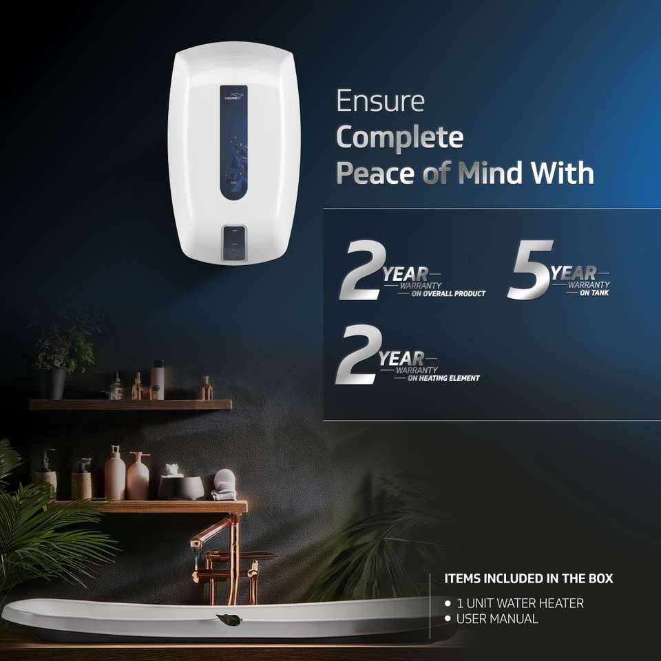 V-Guard Zio 5 L Instant Water Geyser 3000 W Powerful Heating |Suitable ...