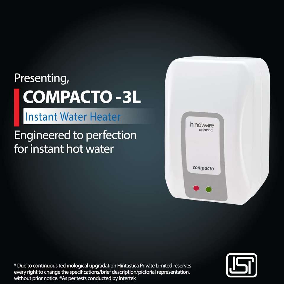 Hindware Compacto ( Pack of 2 ) Stainless Steel Tank, 3 L Instant Water ...