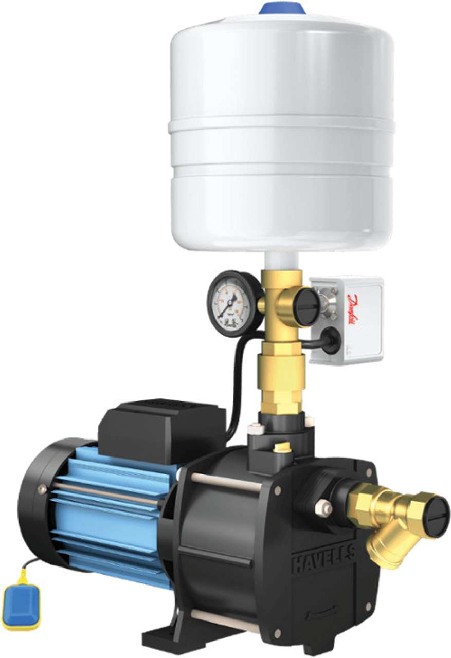 HAVELLS HBTJSE1 1 HP Single Phase Pressure Booster Jet Pump,24 L Tank ...
