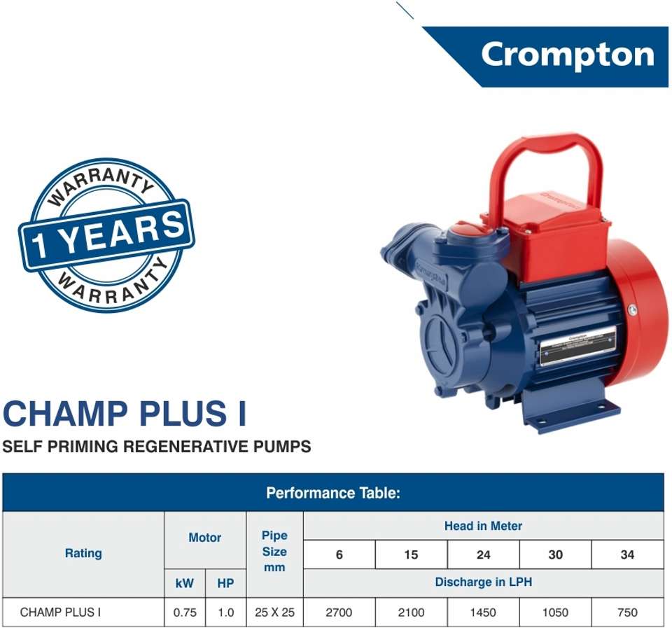 Crompton Champ Plus I Centrifugal Water Pump Price in India - Buy ...
