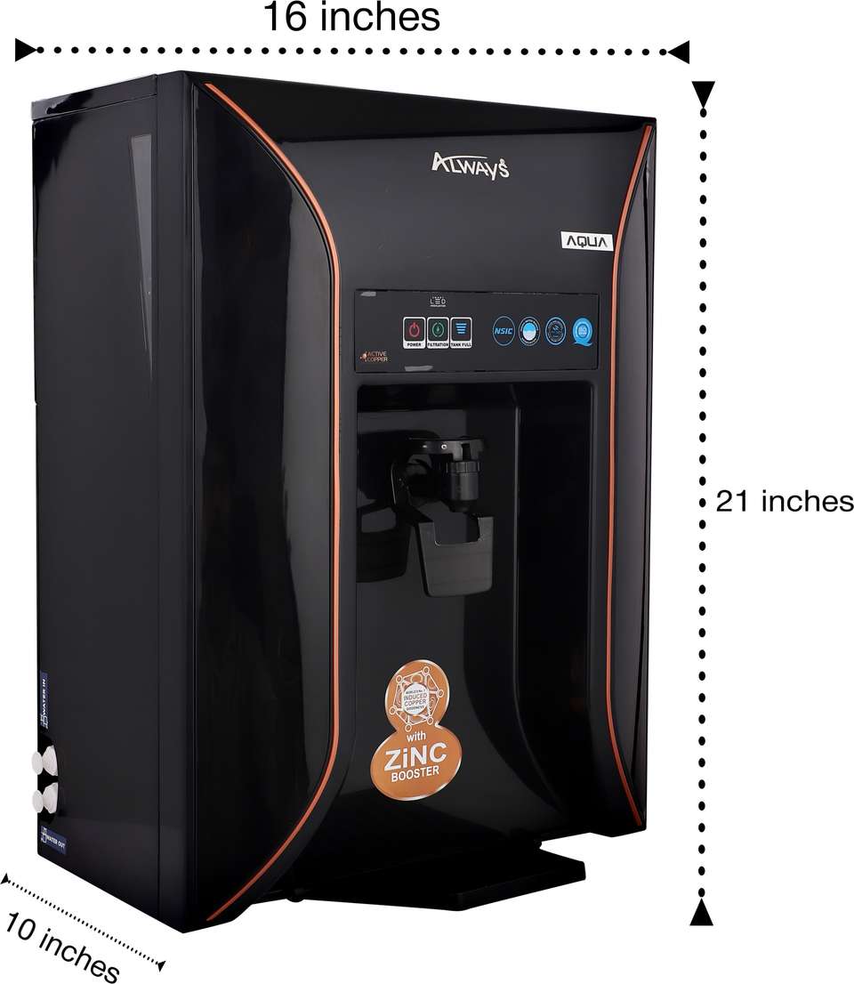 Always Aqua with LED display & Pre filter 12 L RO + UV + UF + Copper ...