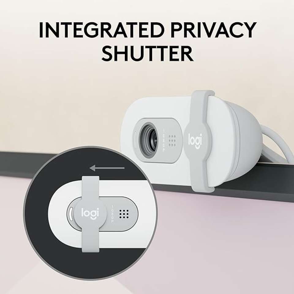Logitech Brio 100 2 MP HD Webcam with Built-In Microphone USB ...