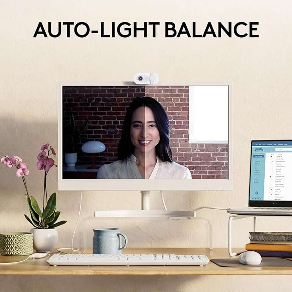 Logitech Brio 100 2 MP HD Webcam with Built-In Microphone USB ...