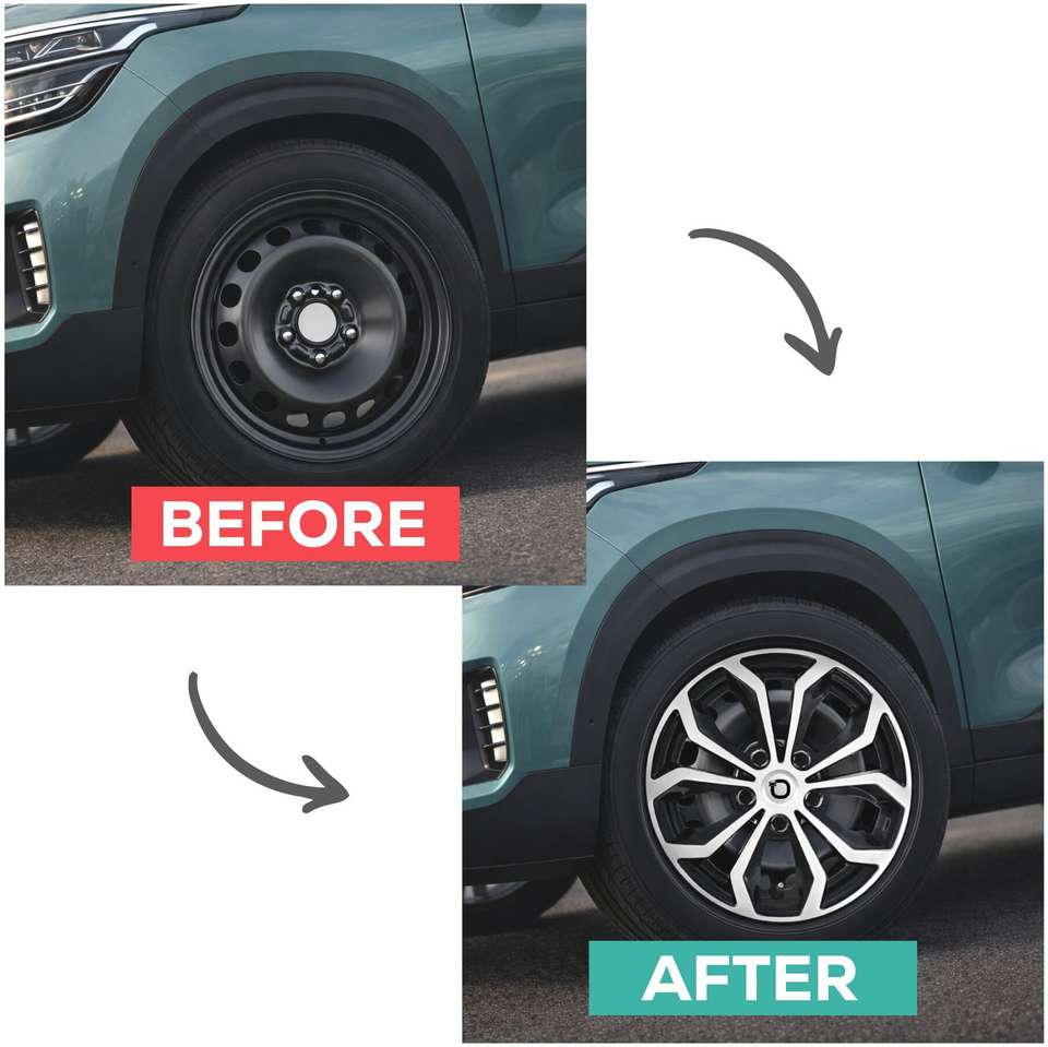 OCARA VISION 13 Inch Wheel Cover for All Estilo, Dual Color Press Fit ...