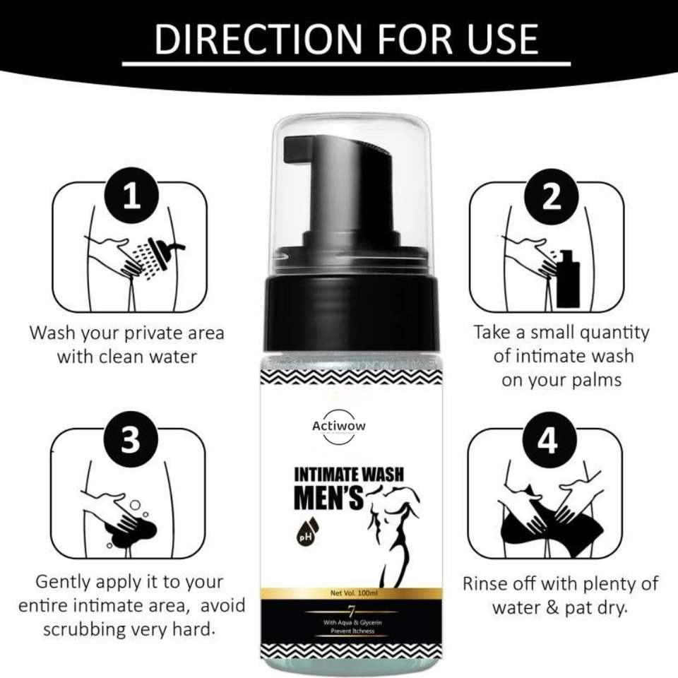 ACTIWOW Intimate Men Wash for Whitening & Brightening Action A01 ...