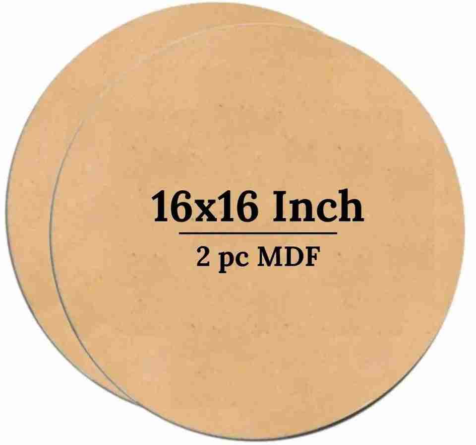 HOMIFY Round Wooden 16 INCH MDF Art Board 4 mm for Craft/Painting ...