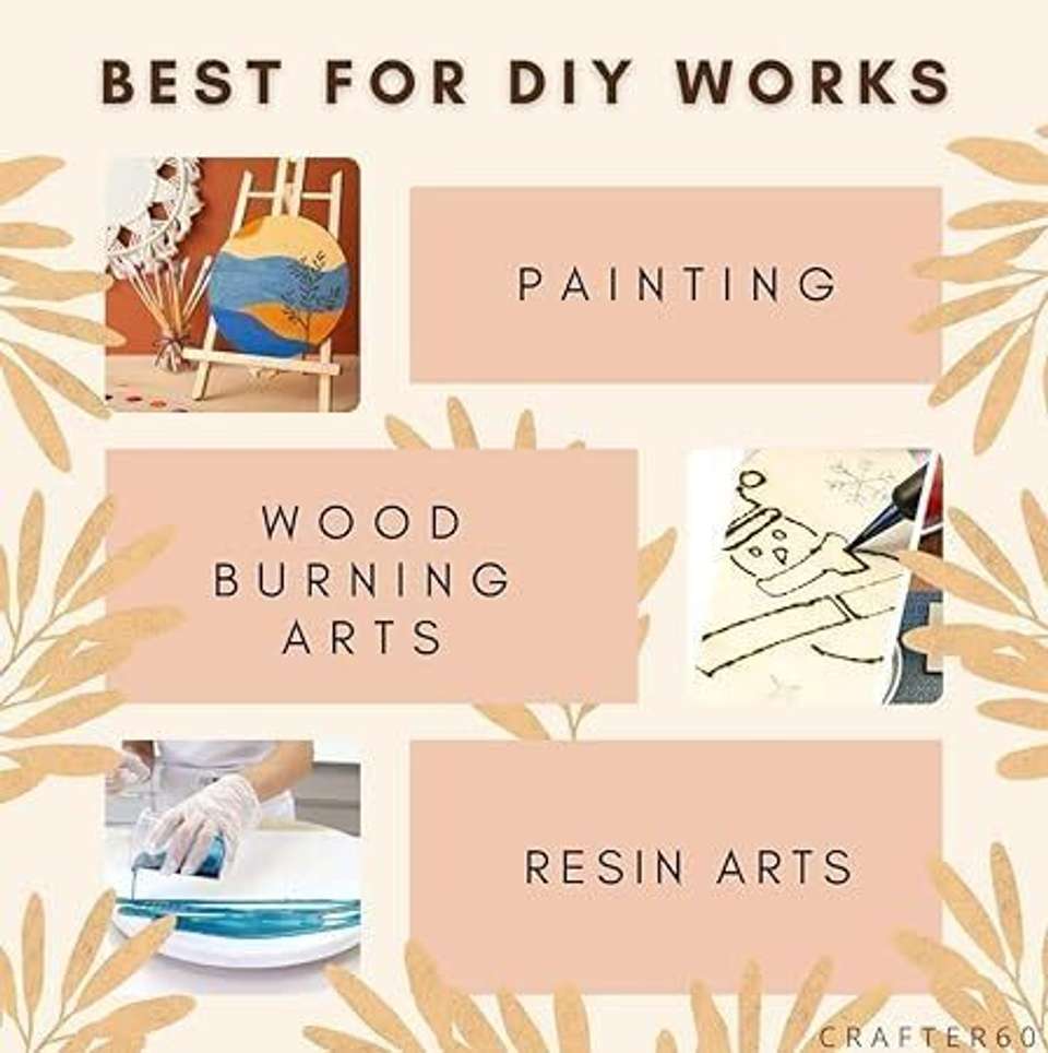 HOMIFY Round Wooden 16 INCH MDF Art Board 4 mm for Craft/Painting ...