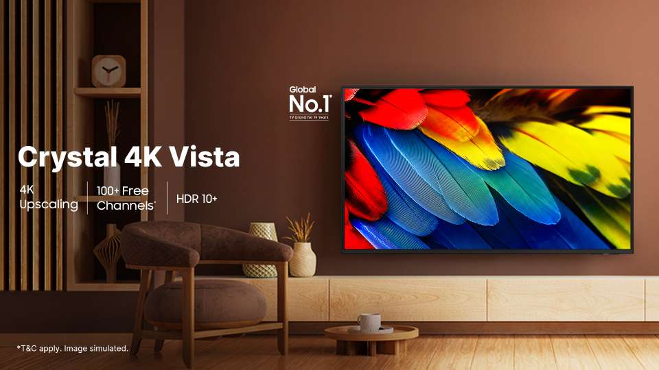 Samsung Crystal 4K Vista 138 cm (55 inch) Ultra HD (4K) LED Smart Tizen ...