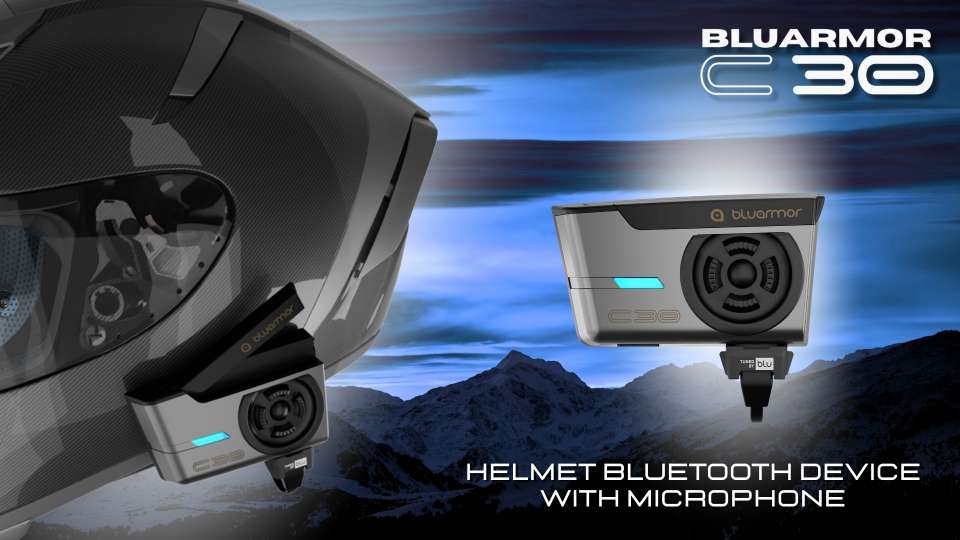 BluArmor C30 Helmet bluetooth device with Microphone, Integrated ...