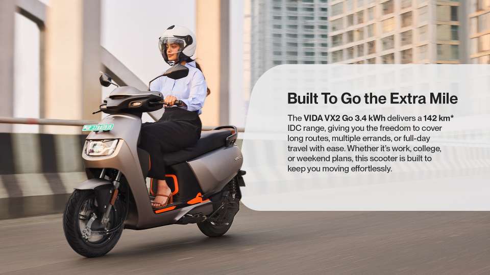 VIDA VX2 Go 3.4 kWh Booking for Ex-Showroom Price (with Portable ...