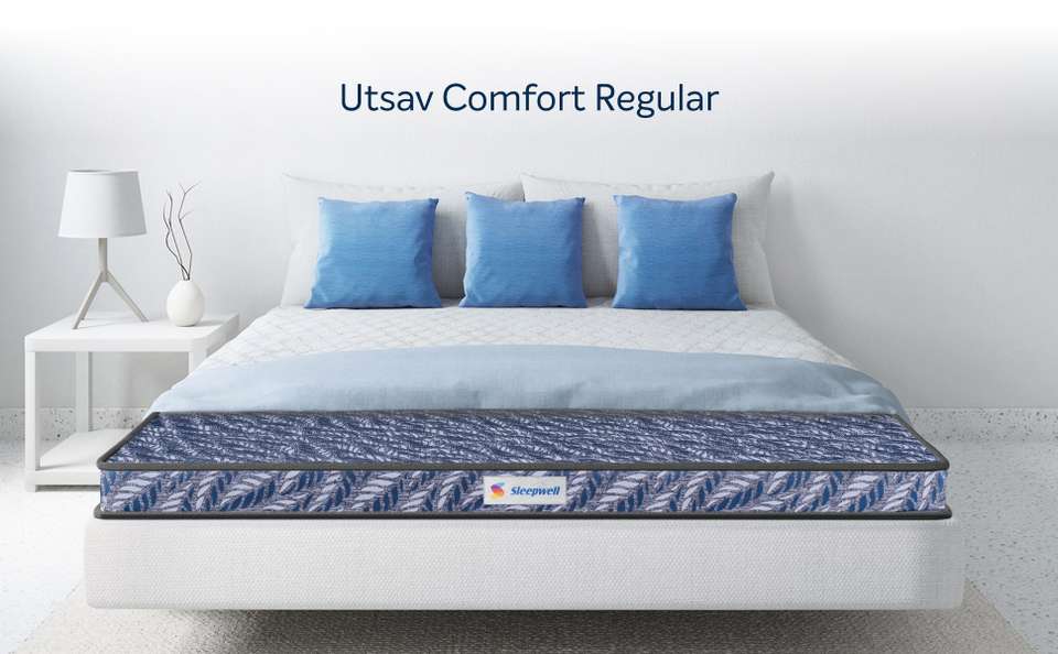 Sleepwell Utsav Comfort, Quiltec Soft Top, Resitec Foam, Neem Anti ...