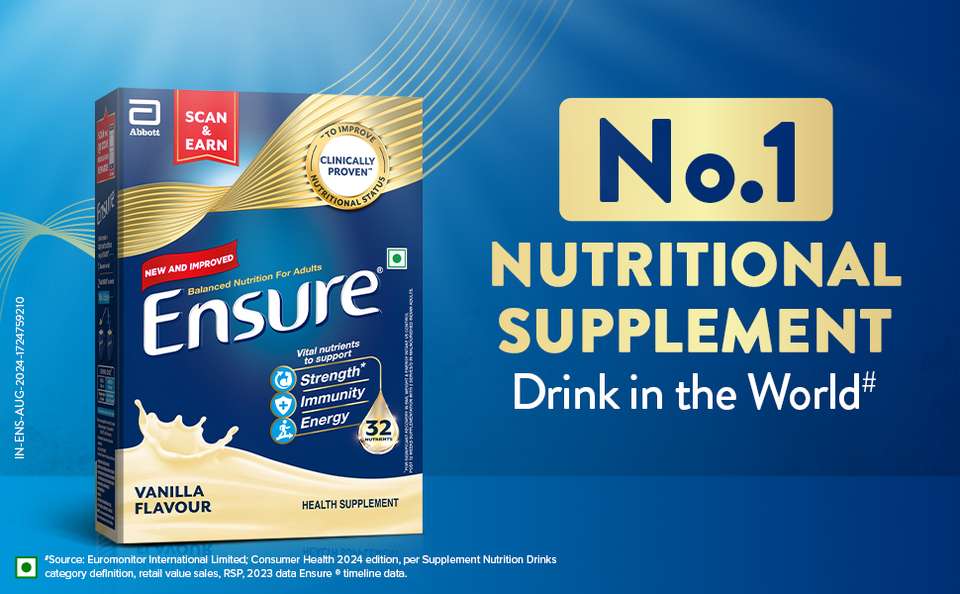 ENSURE Clinically Proven Nutritional Drink For Adults Price in India ...